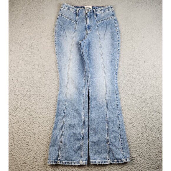 Edgely | Jeans | Edgely Jeans Womens Blue Flare High Rise Bareback ...
